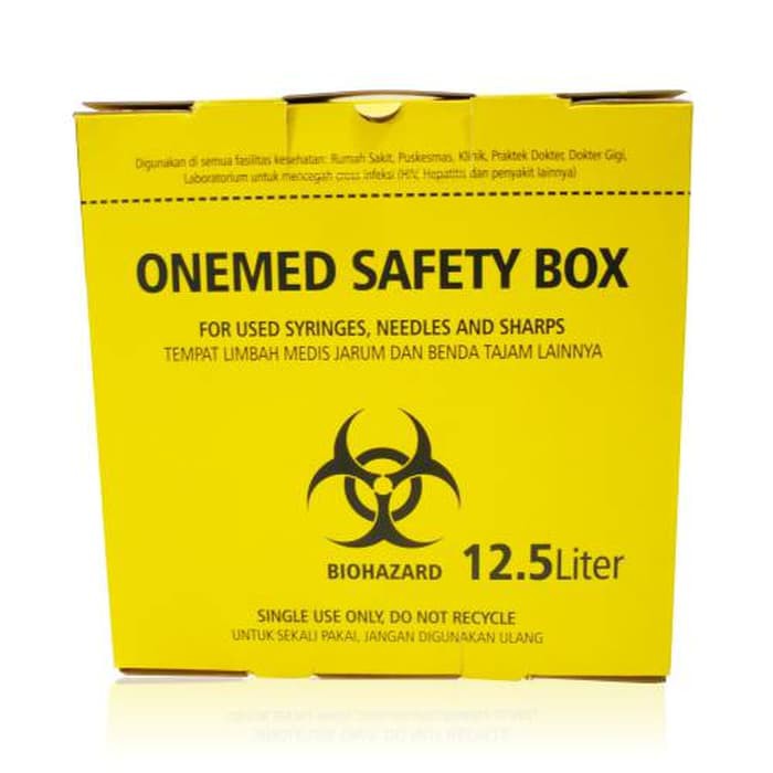 Jual SAFETY BOX 12,5 LT (TEMPAT SAMPAH JARUM SUNTIK) KUNING MERK ONEMED Indonesia|Shopee Indonesia
