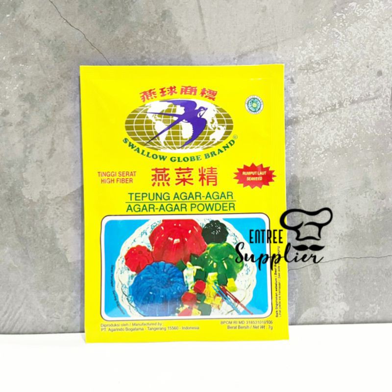 Jual Agar Agar Walet Swallow Globe Brand PUTIH PLAIN 1 Sachet | Shopee ...