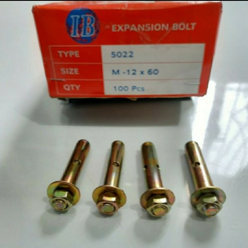 Jual Dynabolt M12x60 / Baut Beton 12x60 / Dinabolt M12 type 5022 ...
