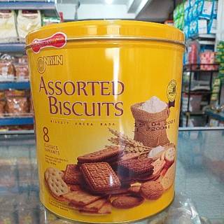 Jual Nissin Yellow Assorted Biscuits Bulat 700G / Biskuit Kaleng ...