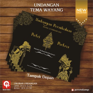 Jual Undangan Pernikahan Tema Wayang BLACK N GOLD Indonesia|Shopee ...