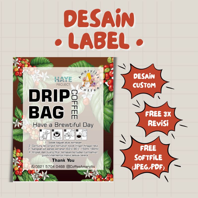 Jual JASA DESIGN CUSTOM LABEL PRODUK / KEMASAN MURAH | Shopee Indonesia