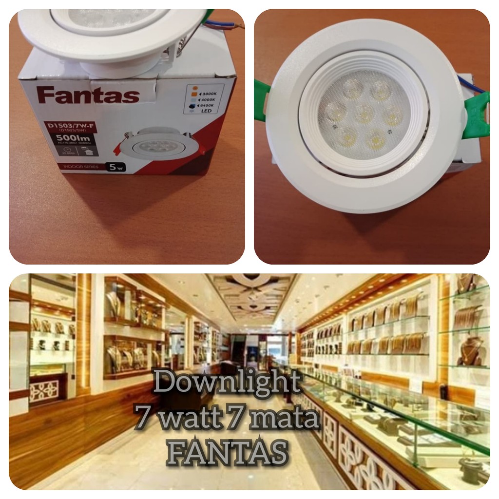 Jual Downlight Led 7 Mata 7w 7 watt 7watt Inbow Lubang Plafon | Shopee ...