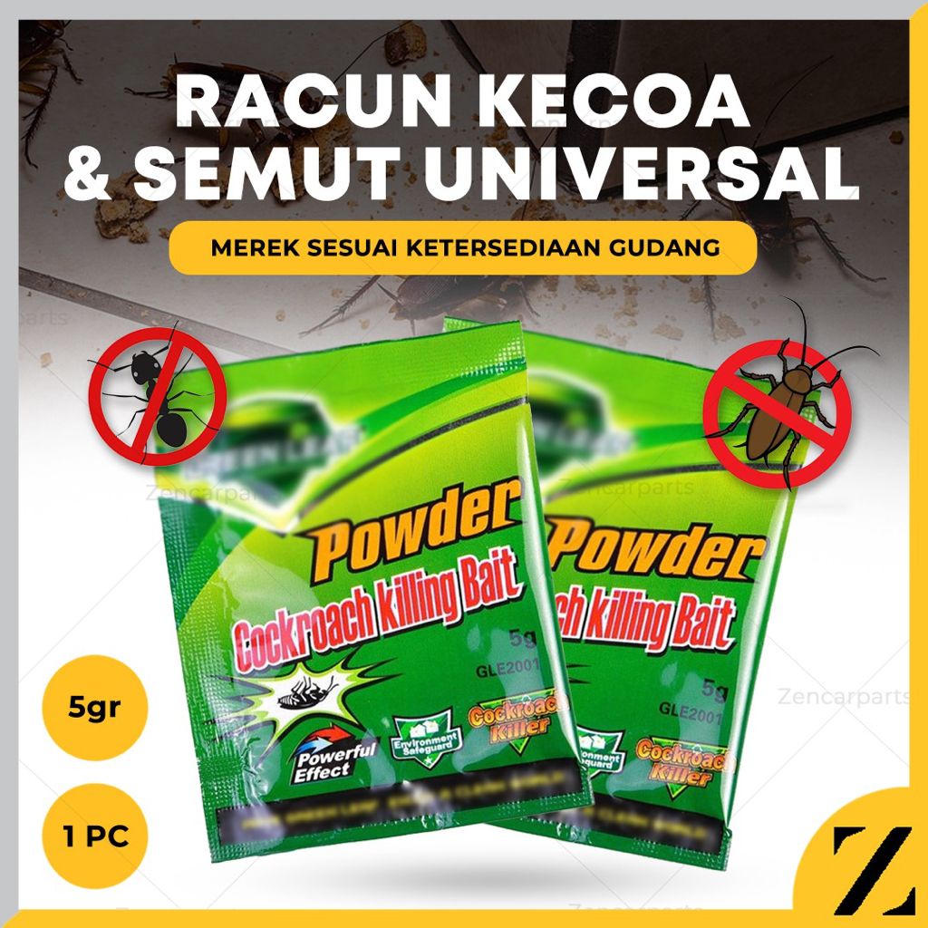 Jual Racun Kecoa Obat Semut Merah Anti Kecoak Pembasmi Serangga Bubuk AMPUH Perangkap Kecoa ...