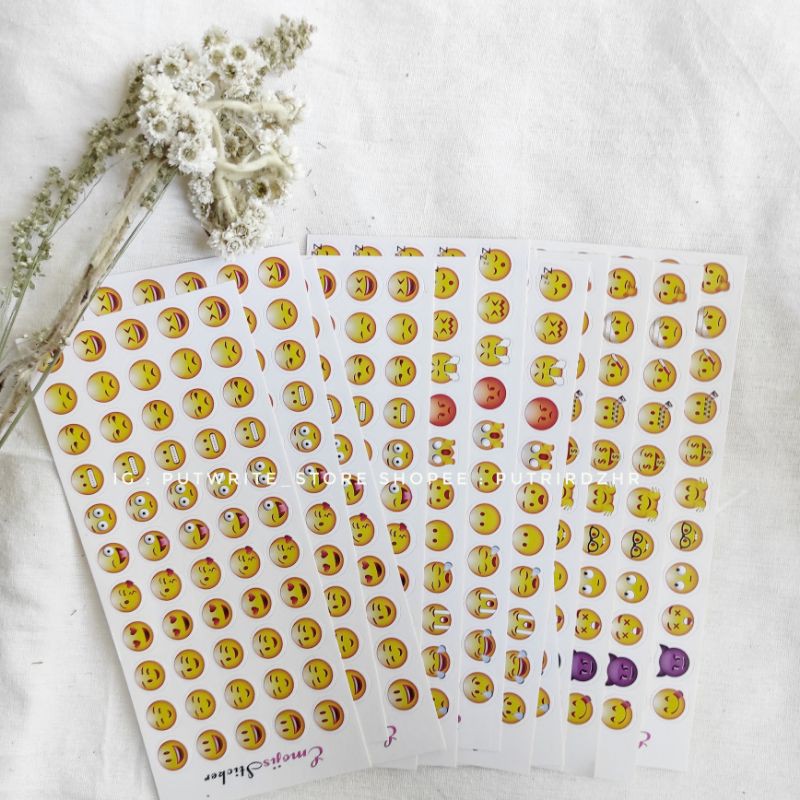 Sticker Emoji set isi 12 lembar | Shopee Indonesia