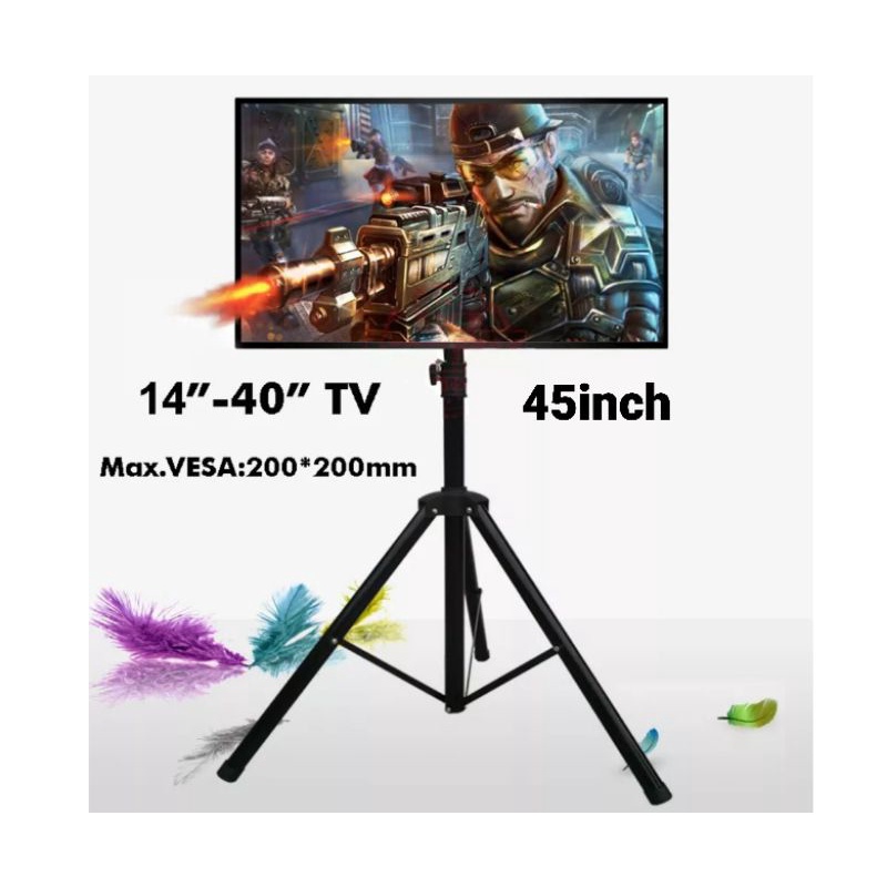 Jual bracket tv mount stand floor berdiri tripod LED lcd monitor besar ...