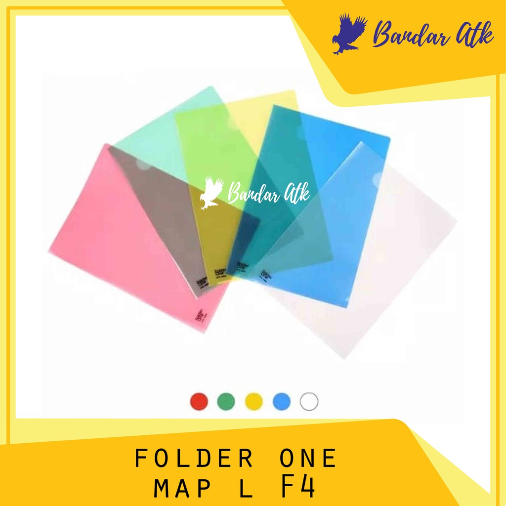 Jual Map L F4 FOLDER ONE Map Bening L Folder F4 Atk Murah [1 LUSIN ...