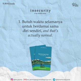 Jual INSECURITY IS MY MIDDLE NAME - ALVI SYAHRIN | Shopee Indonesia