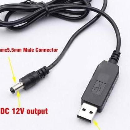 Jual DIKIRIM DARI JAKARTA!!!! kabel usb dc step up 5v to 12v | Shopee ...