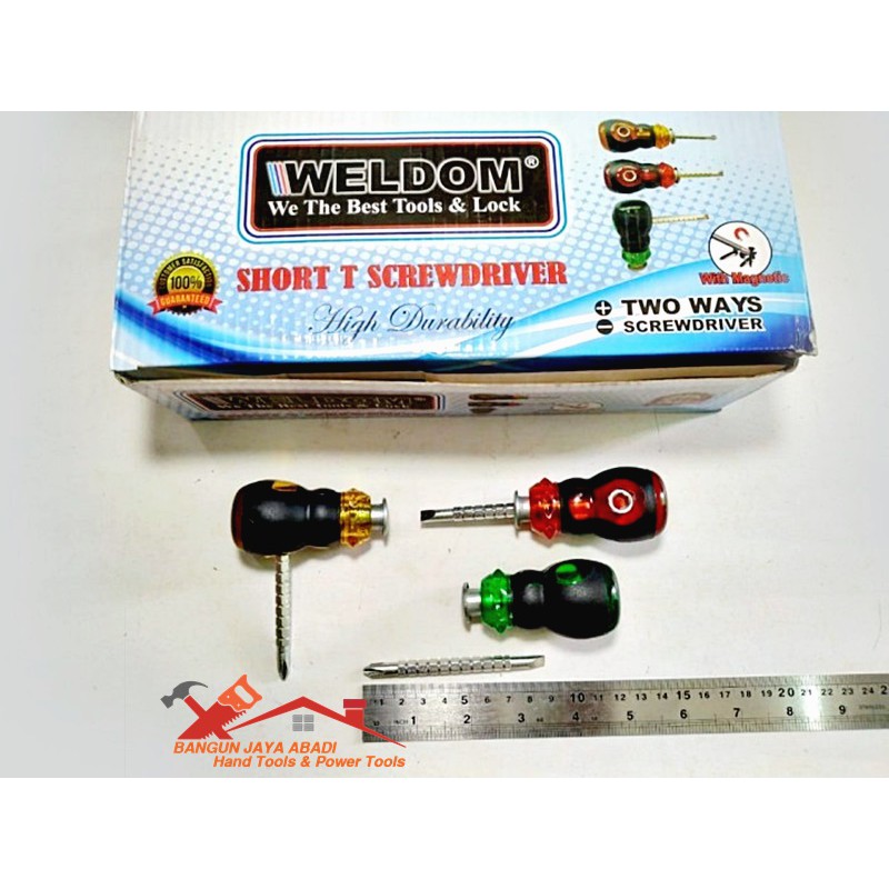 Jual OBENG CEBOL BOLAK BALIK MINI +/- OBENG PLUS MINUS GAGANG PENDEK ...