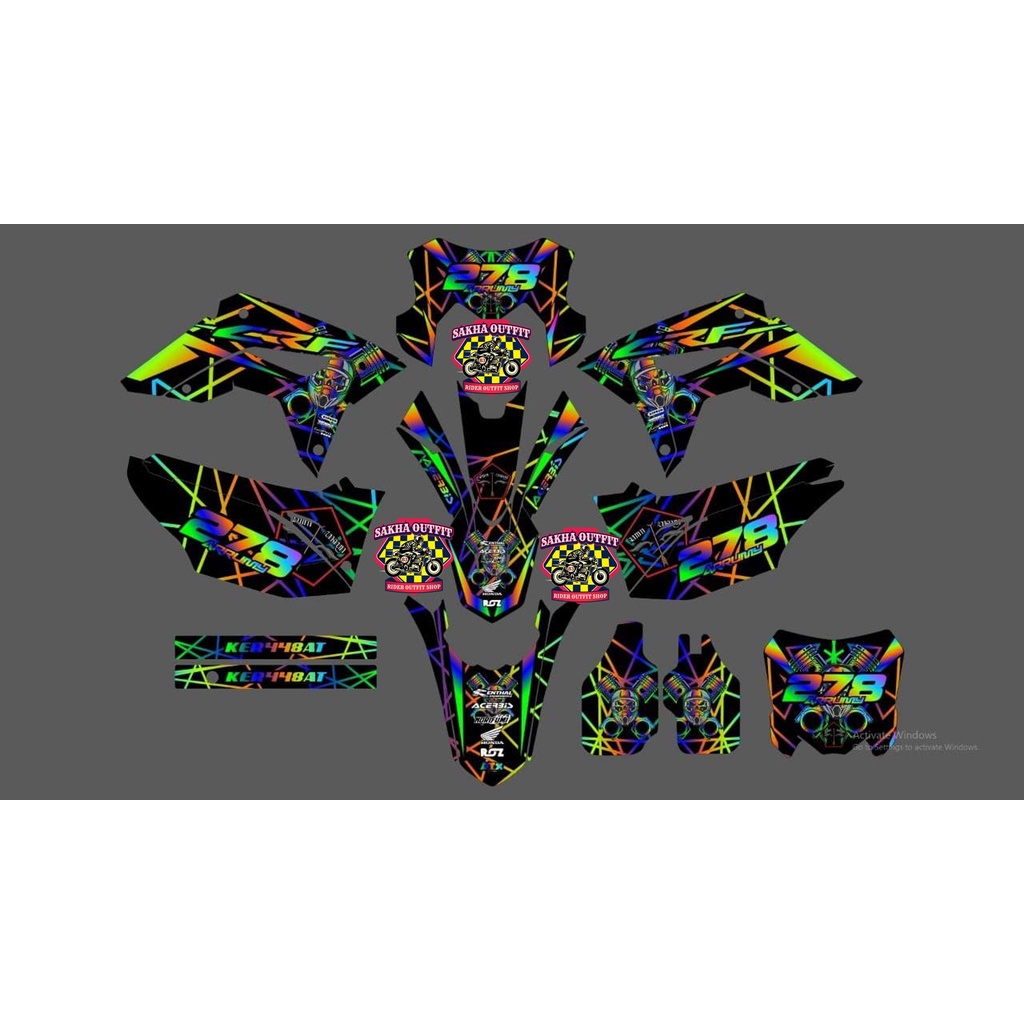 Jual Decal CRF Full Hologram decal CRF 150 L full body stiker motor ...