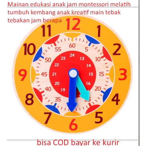 Jual Mainan edukasi anak jam montessori melatih tumbuh kembang anak ...