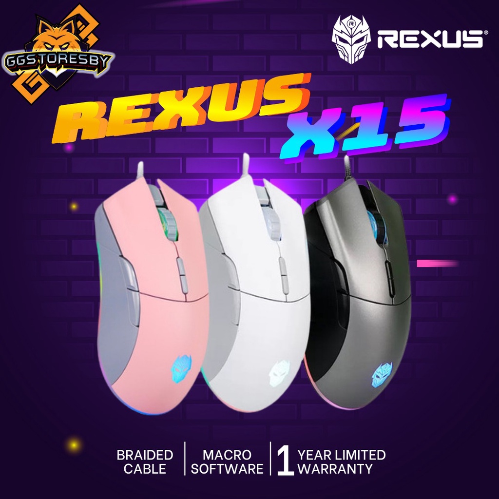 Jual REXUS XIERRA X15 RGB WIRED Gaming Mouse | Shopee Indonesia