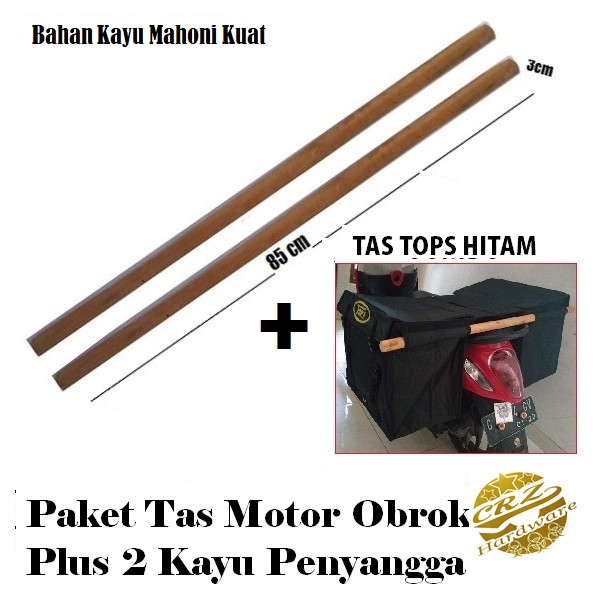 Jual Tas Obrok Kurir Sprinter Tas Motor Krombong Top Hitam Saddle Bag ...