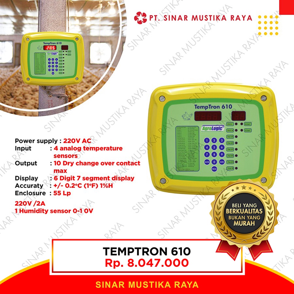 Jual Temptron 610 - Pengatur Suhu Pengontrol Close House Kipas Pemanas ...