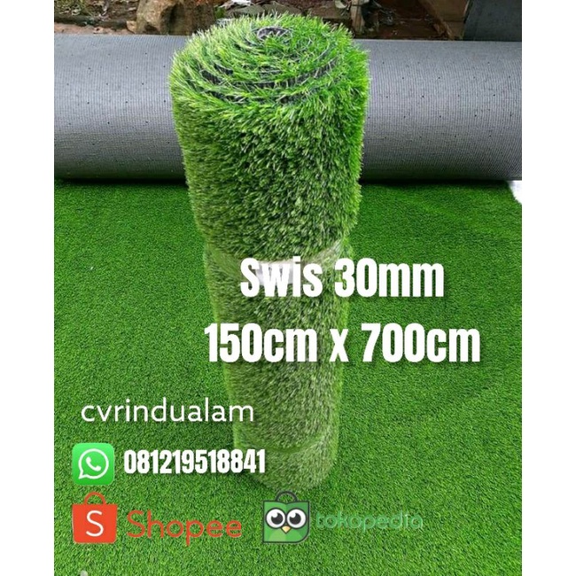 Jual KARPET RUMPUT SINTETIS 1 ROLL 150CM x 7METER TERLARIS BUAT TAMAN ...