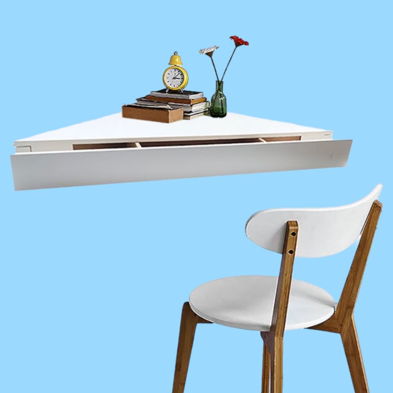 Jual Meja Laci Sudut Minimalis / Meja Samping Kamar Tidur Tempel ...