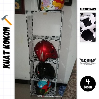 Jual Rak Helm Rak Susun Lemari Helm LEBIH BESAR & KUAT Rak Buku Lemari ...