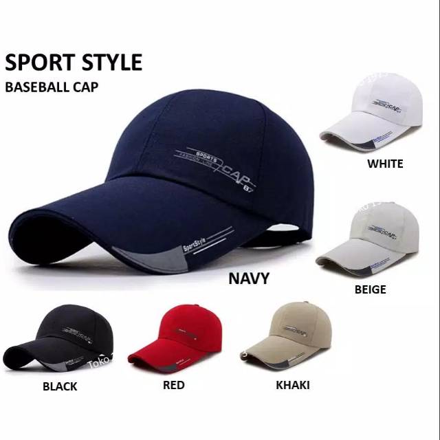 Jual Baseball cap SPORT STYLE - Topi Baseball Topi Golf Topi Outdoor ...