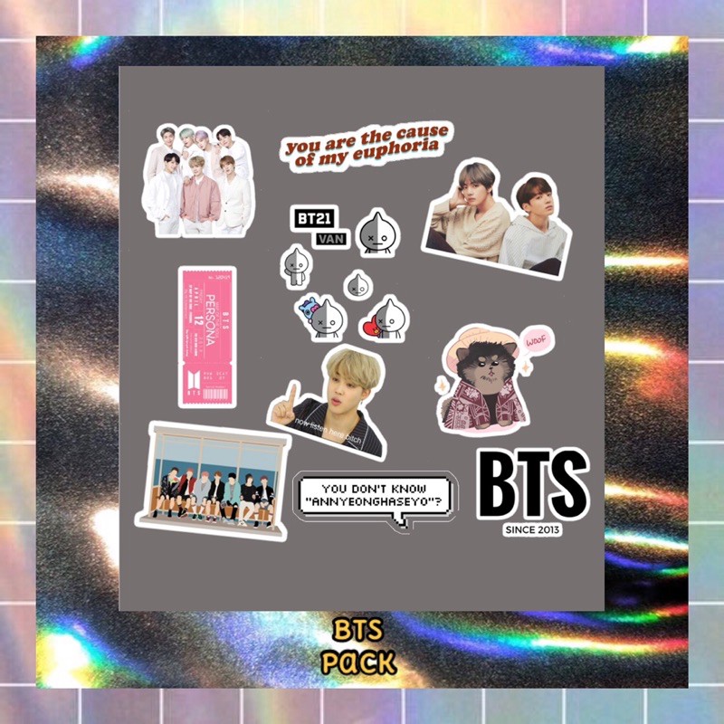 Jual BTS sticker pack(for phone,journaling,laptop,etc) | Shopee Indonesia
