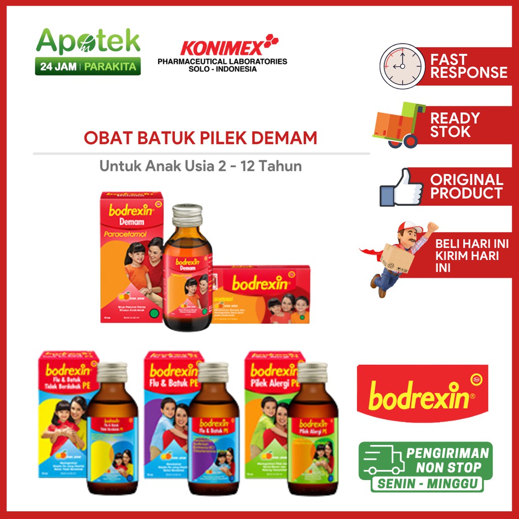 Jual Bodrexin Sirup/Tablet Demam/Batuk Pilek Anak Di Atas 2 Tahun ...