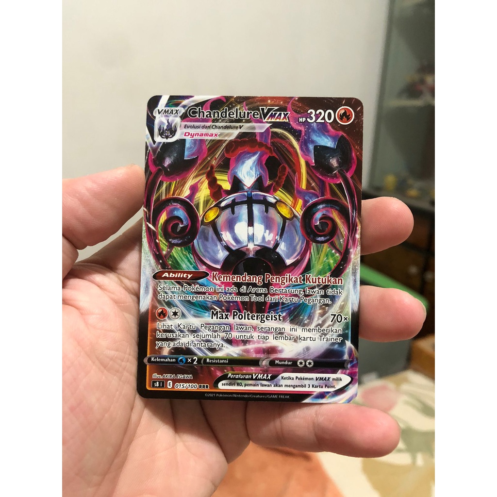 Jual Kartu Pokemon TCG Chandelure VMax RRR s8 Teknik Fusion Strike ...