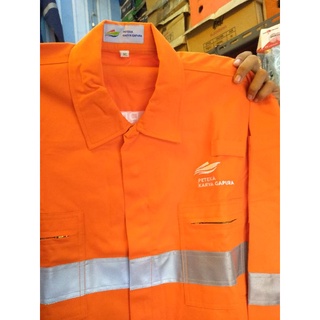 Jual Werpack Coverall Pertamina PTK Karya Gapura Full Oren 100%ORIGINAL ...