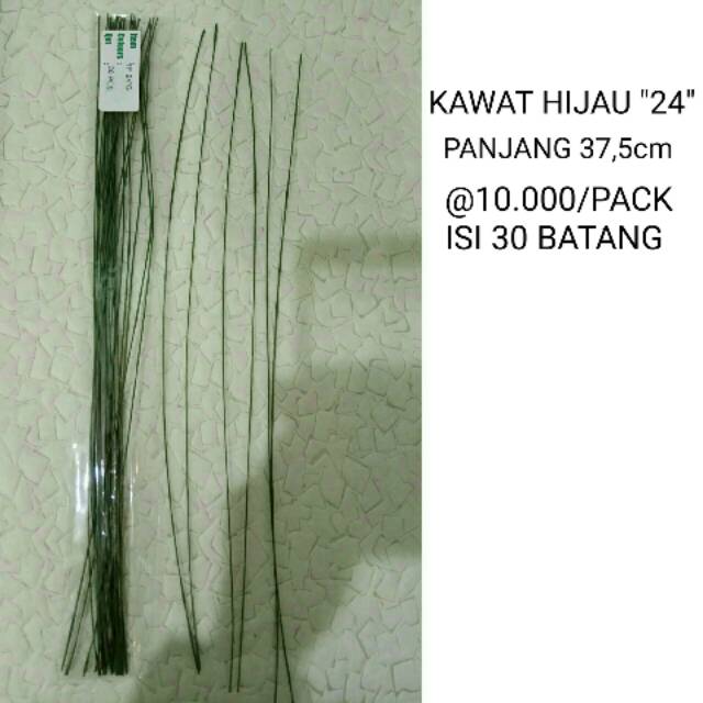 Jual Kawat hijau 24 / kawat bunga / barang florist | Shopee Indonesia