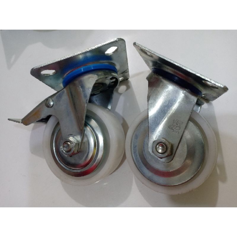 Jual Roda Troli Uk.3inch Nylon/Roda Gerobak/Roda Etalase Tanpa Rem ...