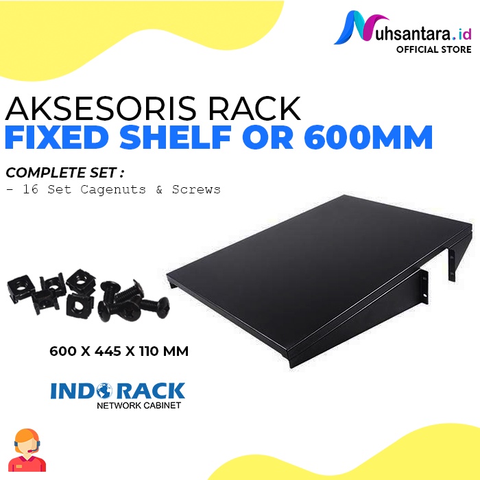 Jual INDORACK Fixed Shelf Open Rack Tatakan Rak Server Depth 600mm ...