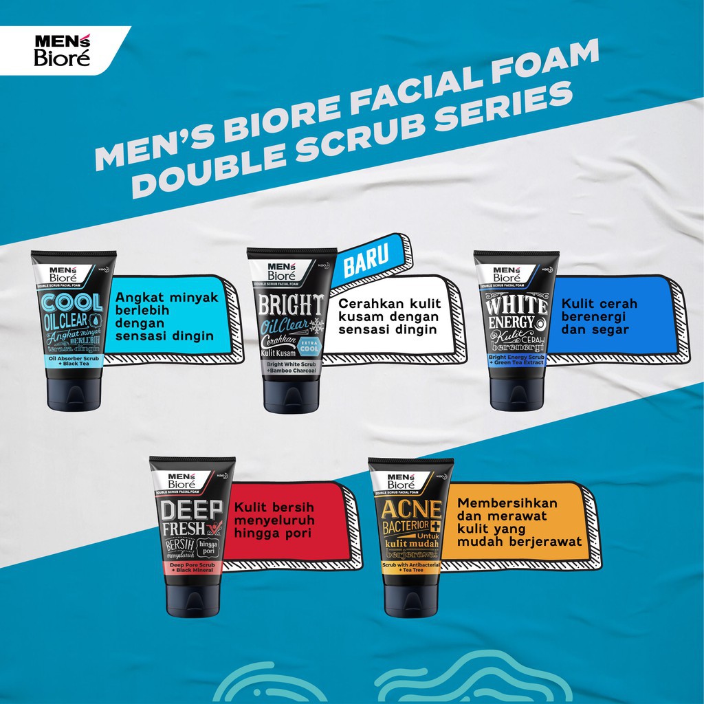 Jual Biore Men Facial Foam 100 gr Indonesia|Shopee Indonesia