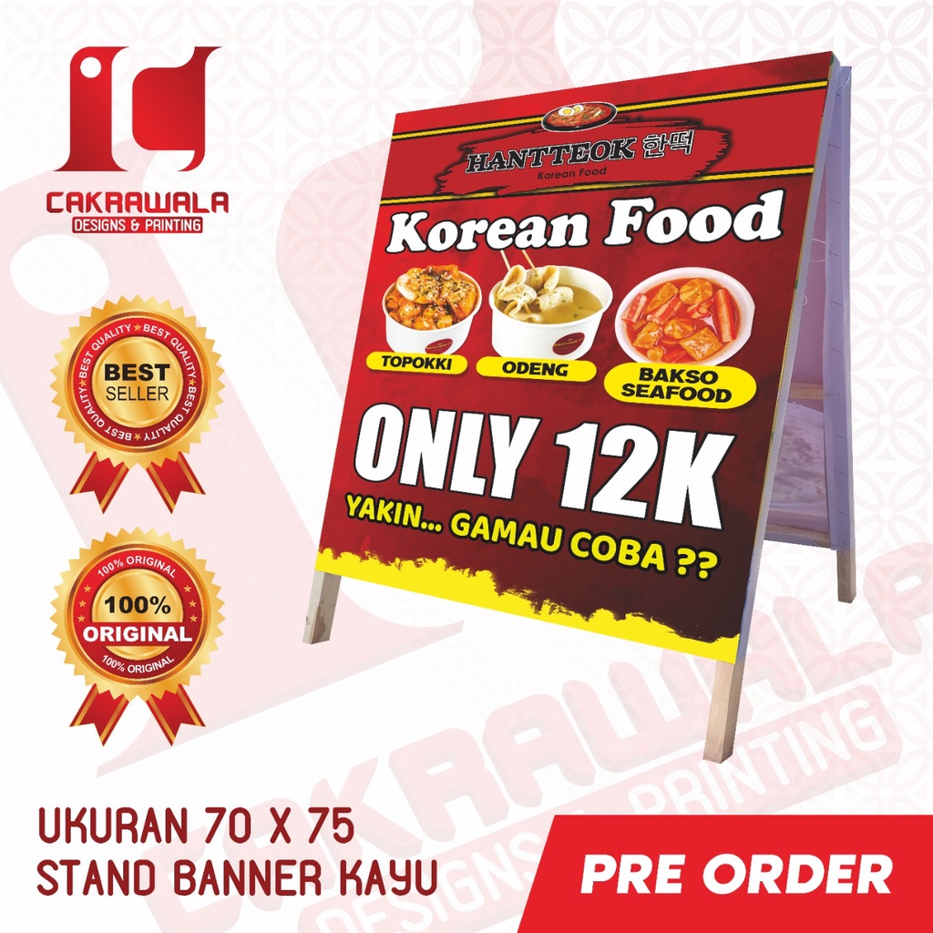 Jual STAND BANNER UKURAN 70 X 75 - SEGITIGA BANNER KAYU - STANDING ...