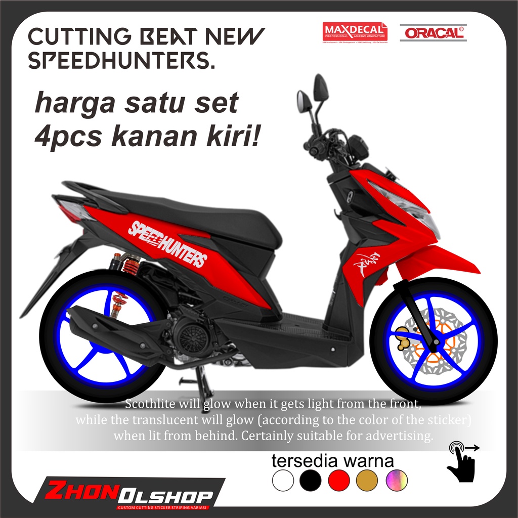 Jual STIKER SPEEDHUNTERS FOR BEAT NEW CUTTING STRIPING BEAT NEW ...