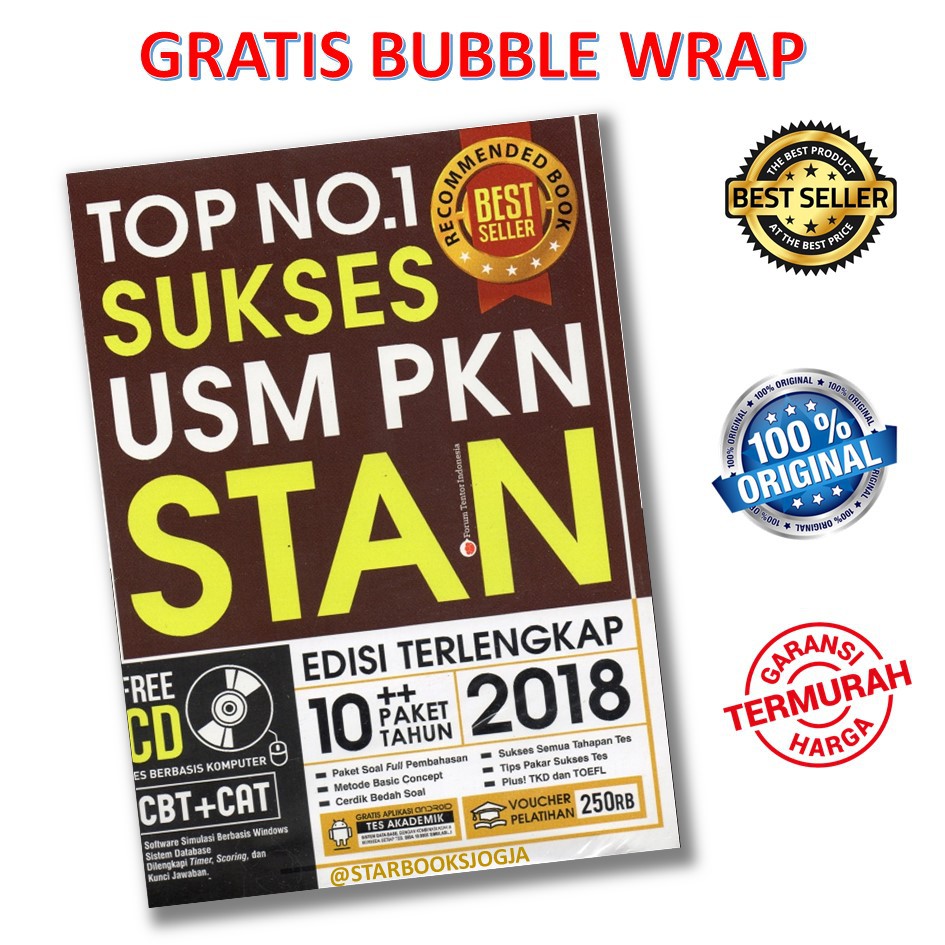 Jual BESTSELLER!! BUKU TOP NO 1 SUKSES USM PKN STAN 2018 + CD (FORUM ... Jual BESTSELLER!! BUKU TOP NO 1 SUKSES USM PKN STAN 2018 + CD (FORUM ...