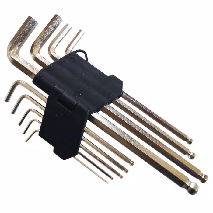 Kunci L 9 Set Piece Ball Point Hex Key 0190 - Silver | Shopee Indonesia