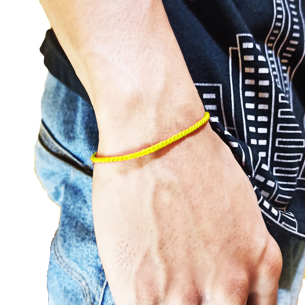 Gelang Tali Aneka Warna Nyantol Kuning, Tahan Air Dan Tidak Luntur ...