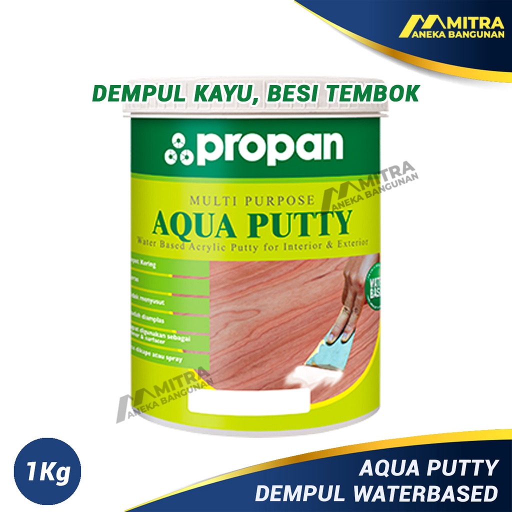 Jual DEMPUL KAYU WATERBASED PROPAN AQUA PUTTY MENUTUP PORI TEMBOK KAYU ...