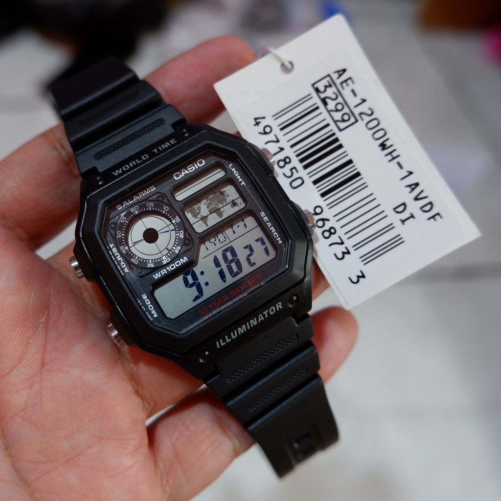 Jual JAM TANGAN CASIO AE-1200WH / AE1200WH ORIGINAL GARANSI RESMI NR ...