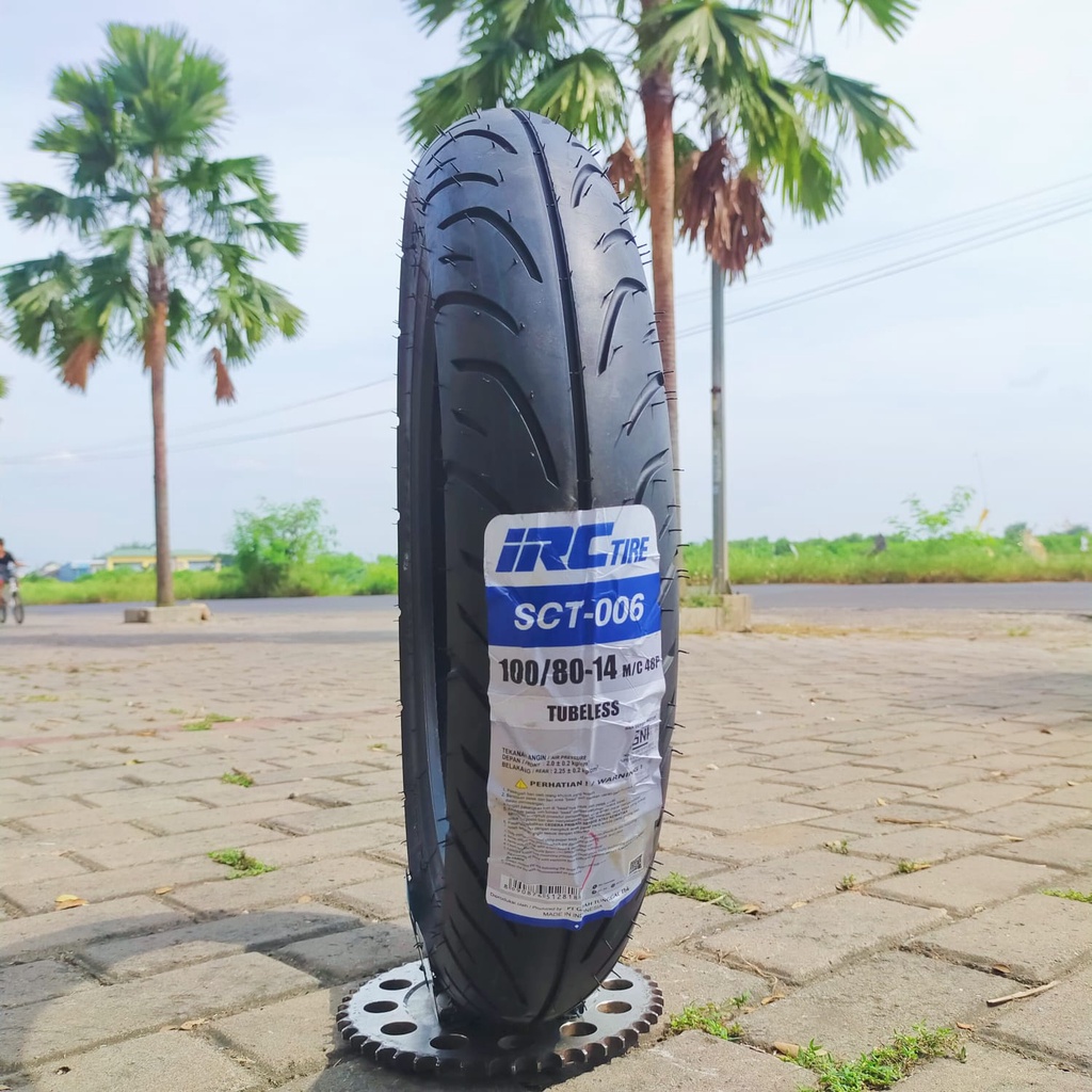 Jual Ban Motor IRC SCT-006 100/80-14 Tubeles Free Pentil Ban Motor Lexi ...