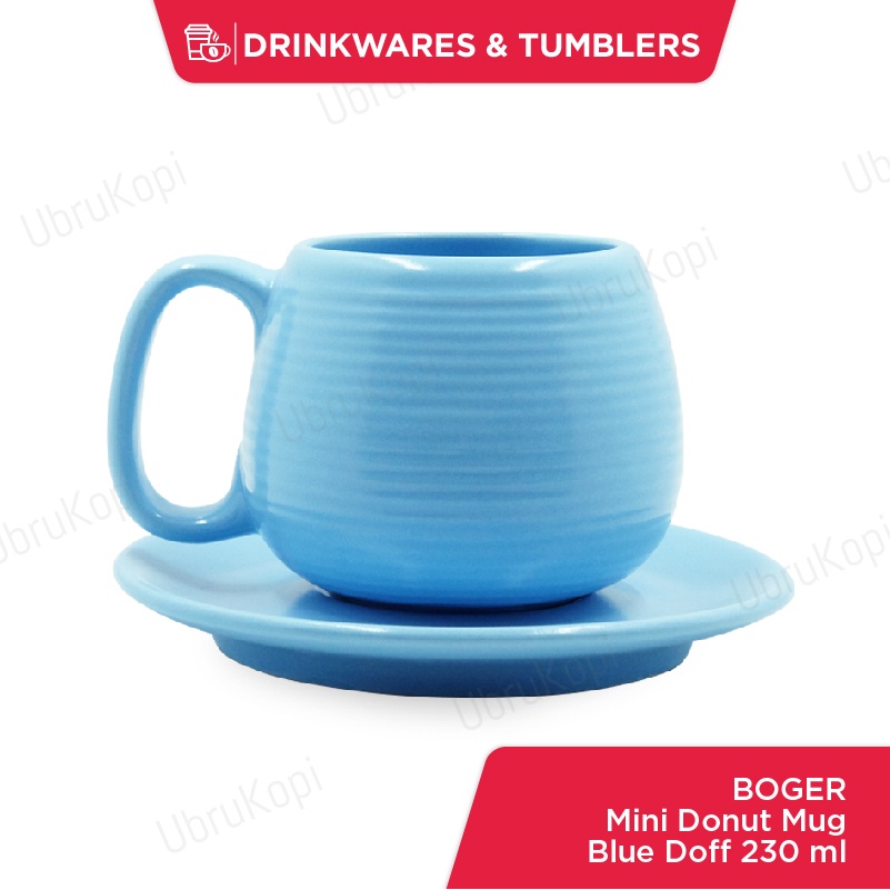 Jual BOGER MINI DONUT MUG BLUE DOFF 230ML | Shopee Indonesia