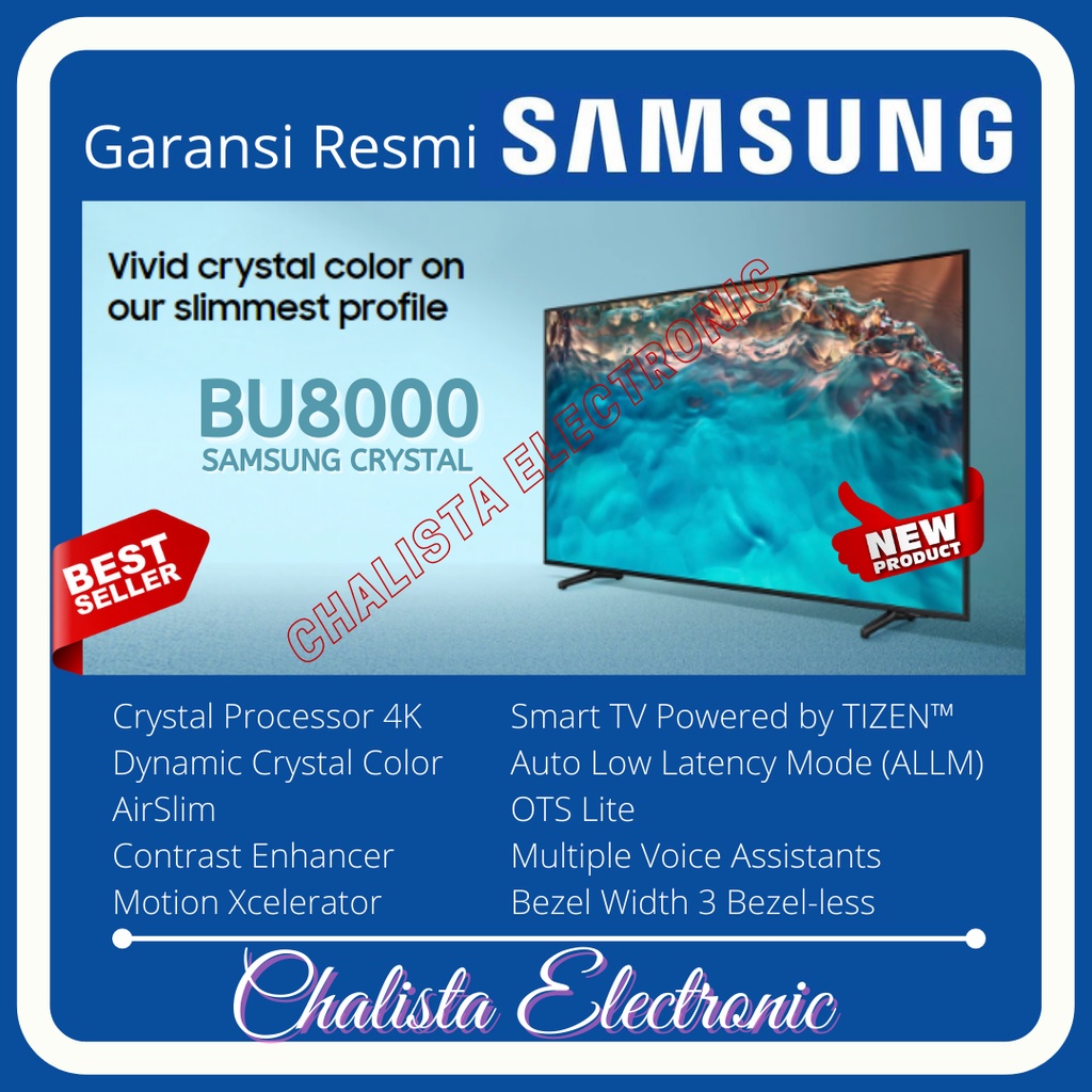 Jual SAMSUNG CRYSTAL 55BU8000 4K UHD SMART 55 Inch UA55BU8000KXXD (2022) | Shopee Indonesia