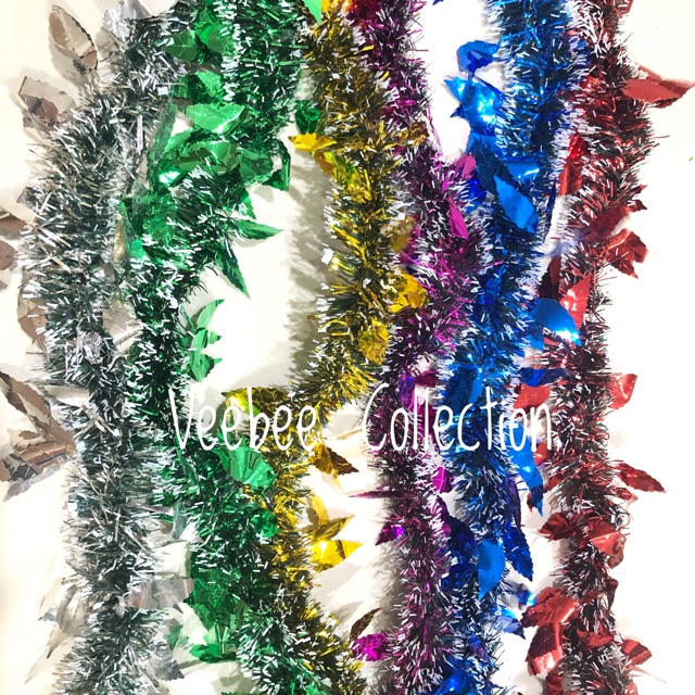 Jual Tali Hias Natal Posentia kecil/slinger hias pohon natal/tali hias ...