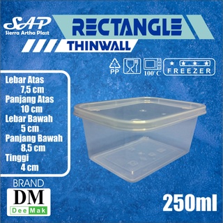Jual Thinwall 200ml Rect | Thinwall 250ml Rect | Thinwall 300ml Rect | Thinwall 360ml Rect ...