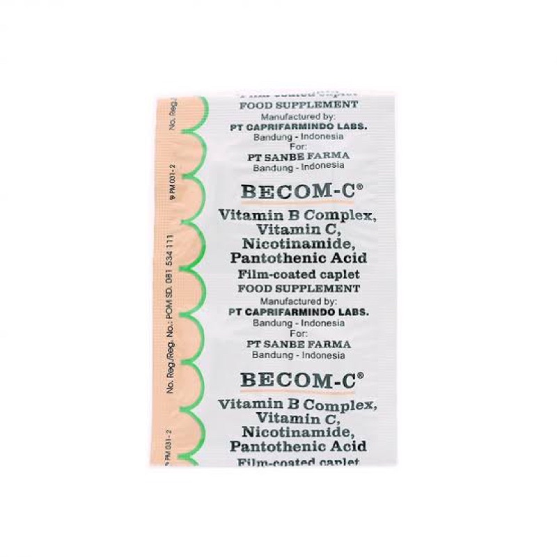 Jual Becom C 1 strip isi 10 tablet | Shopee Indonesia