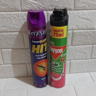 Jual Hit / Baygon 600ml ekstra 75ml obat nyamuk semprot / obat serangga ...