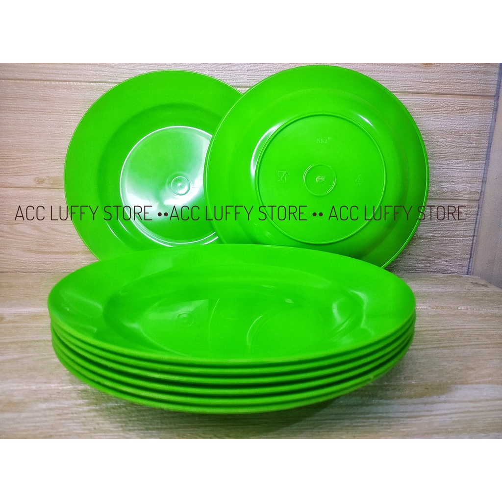 Jual HARGA GROSIR - SATU LUSIN/12PCS PIRING MAKAN PLASTIK SSJ TEBAL TAHAN PANAS WARNA AWET ...