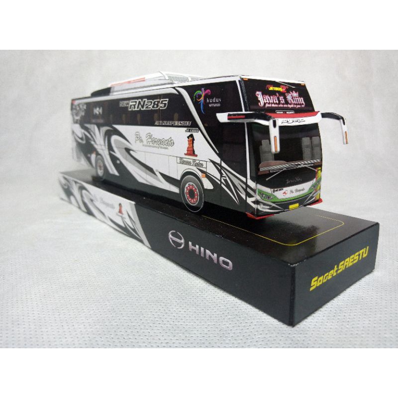 Jual MINIATUR BUS BIS PO HARYANTO JAVAS KING MENARA KUDUS PAPERCRAFT ...