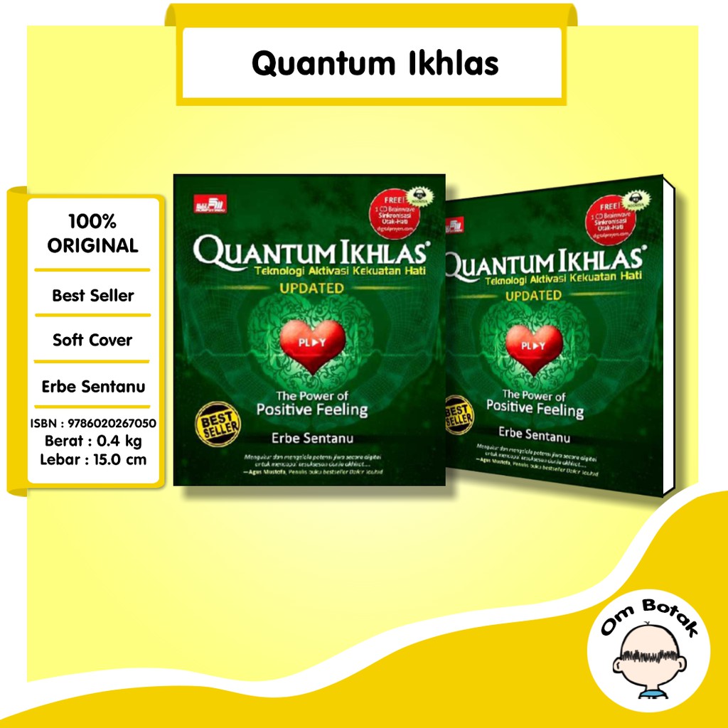 Jual Buku Quantum Ikhlas Updated + Cd . Erbe Sentanu Indonesia|Shopee Indonesia