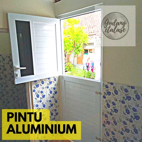 Jual Pintu rumah aluminium /pintu dapur dua daun/pintu belakang ...