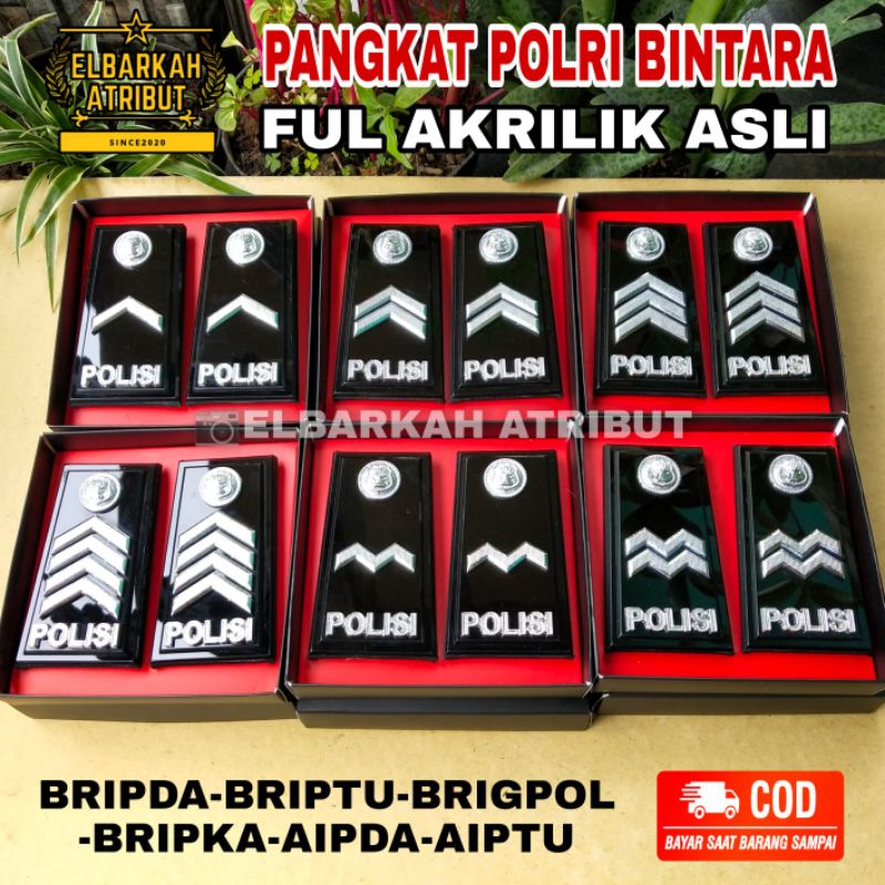 Jual Pangkat PDH POLRI BINTRA FULL AKRILIK BRIPDA/BRIPTU/BROGADIR ...